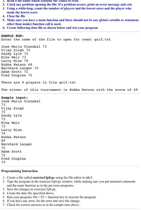 Solved Exercise 8: Program exercise for processing records | Chegg.com