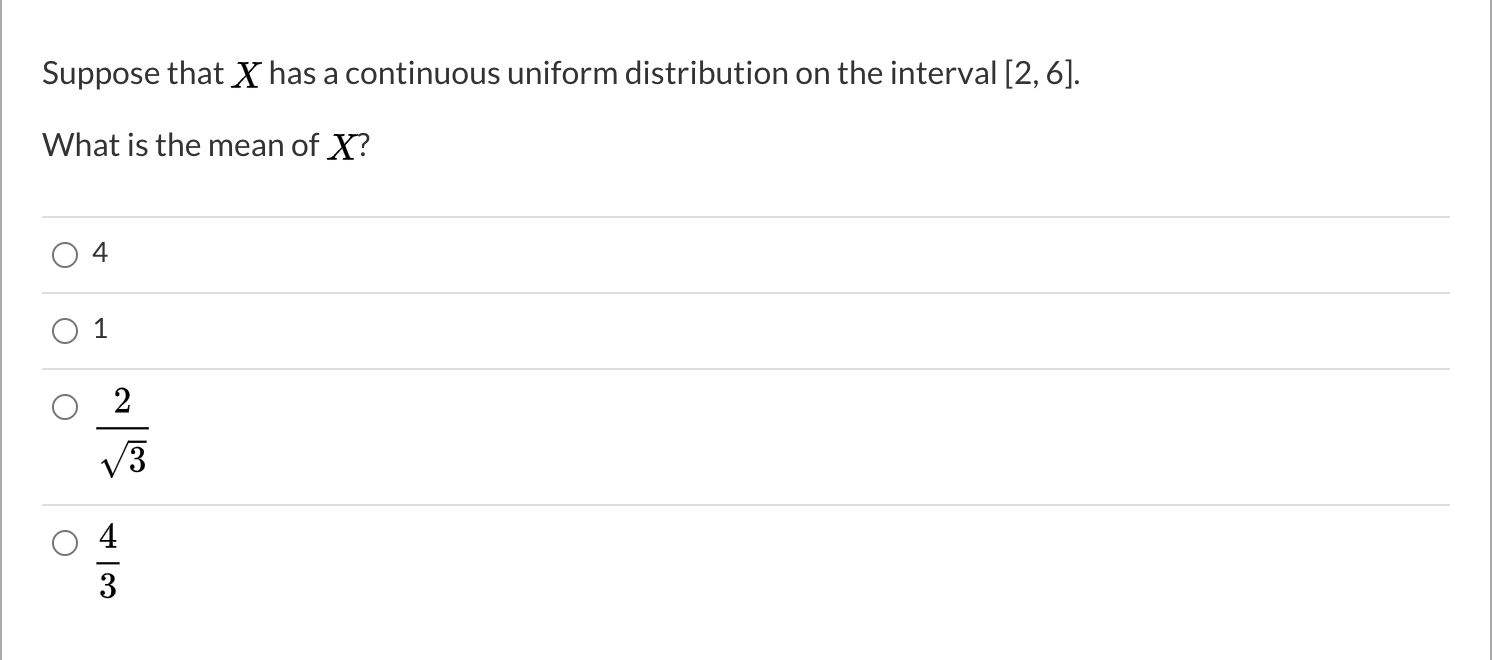 Solved Suppose that X has a continuous uniform distribution | Chegg.com