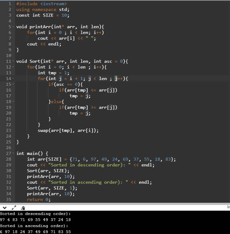 Solved I m Trying To Make A C Code To Sort The Numbers In Chegg