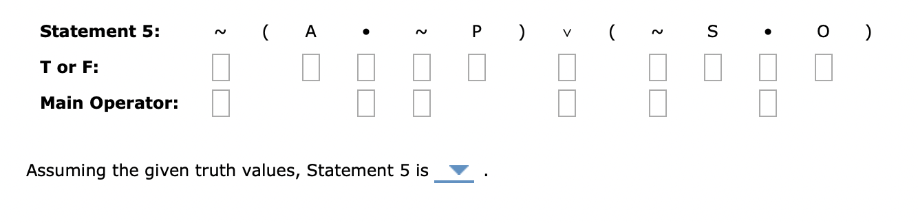 Calculate the truth value for each compound | Chegg.com