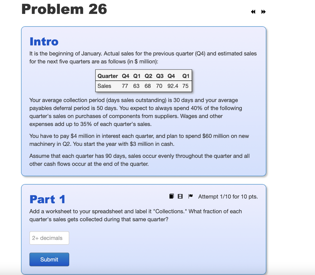 Problem 26 « >>> Intro It is the beginning of | Chegg.com