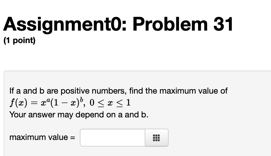 Solved Assignmento: Problem 28 (1 point) Find the absolute | Chegg.com