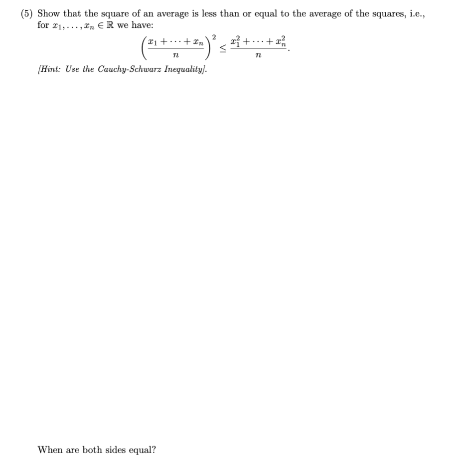 Solved SEE IMAGE FOR WHOLE PROBLEM (5) ﻿Show that the square | Chegg.com