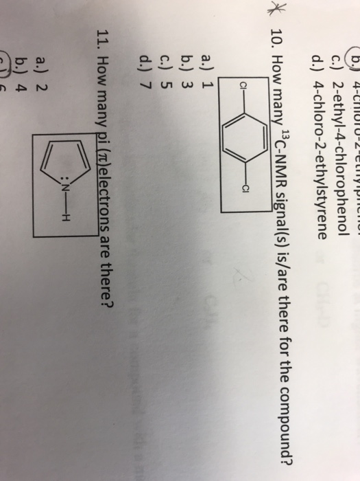 Solved c.) 2-ethyl-4-chlorophenol d.) | Chegg.com