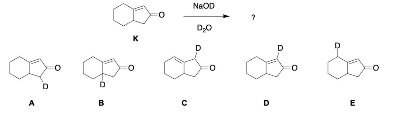 Solved NaOD ? D20 O quo olo olio do A B C D E | Chegg.com