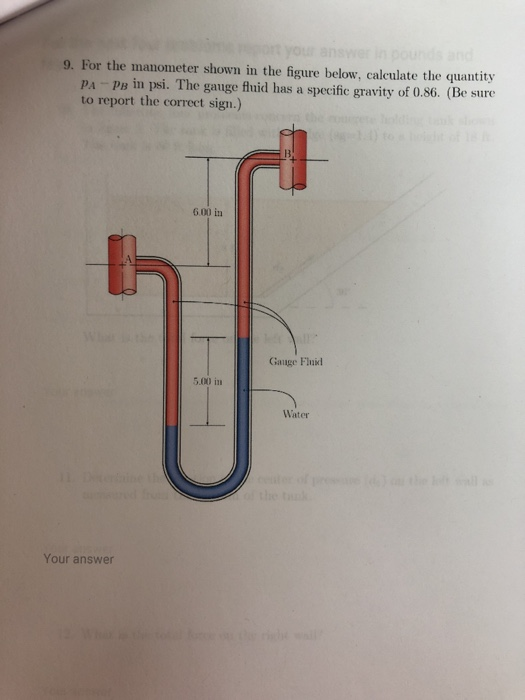 Solved For The Manometer Shown In Figure, Calculate, 47% OFF Solved For The Manometer Shown In Figure, Calculate, 47% OFF