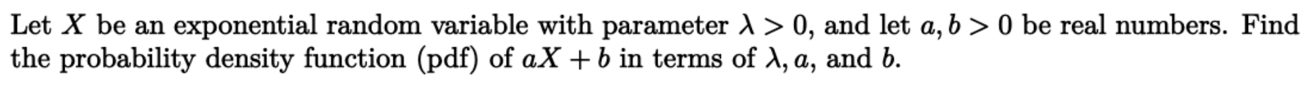 Solved Let X Be An Exponential Random Variable With 8847