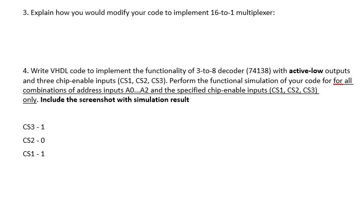 Solved 1 Write Vhdl Code To Implement Data Selector Having 1551