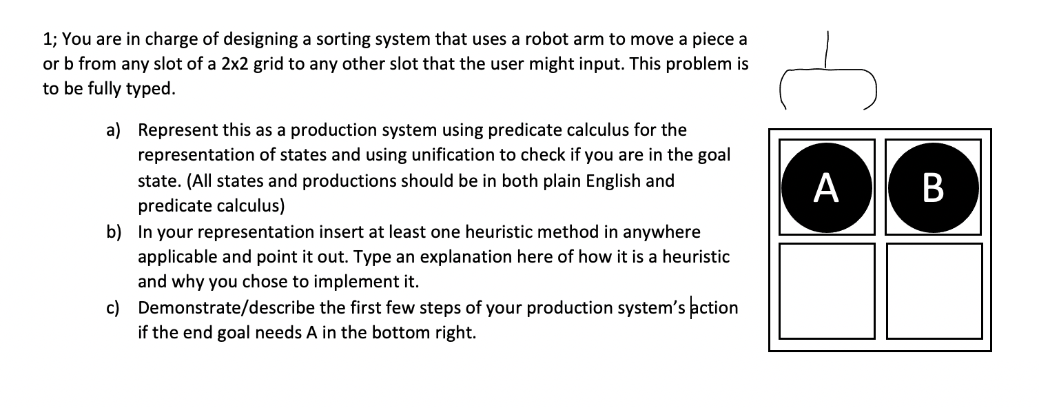 1; You are in charge of designing a sorting system | Chegg.com