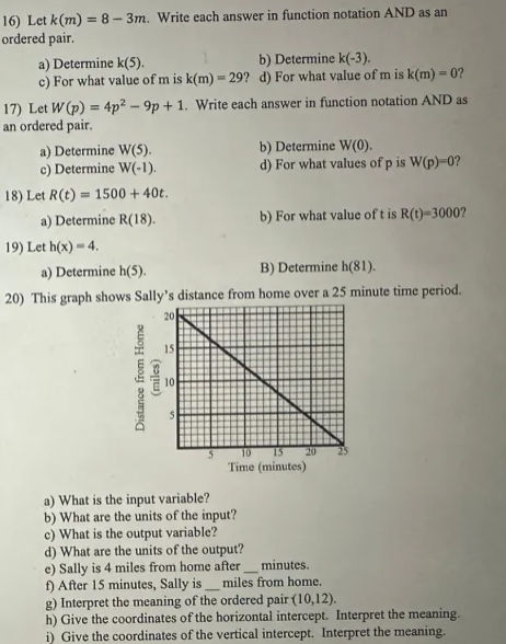 Solved Let k(m)=8-3m. ﻿Write each answer in function | Chegg.com