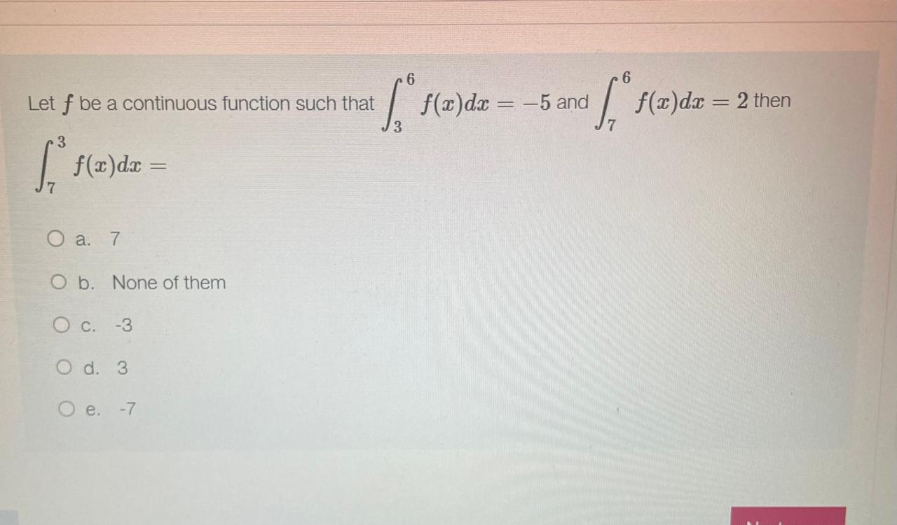 Solved Let f be ﻿a continuous function such that | Chegg.com