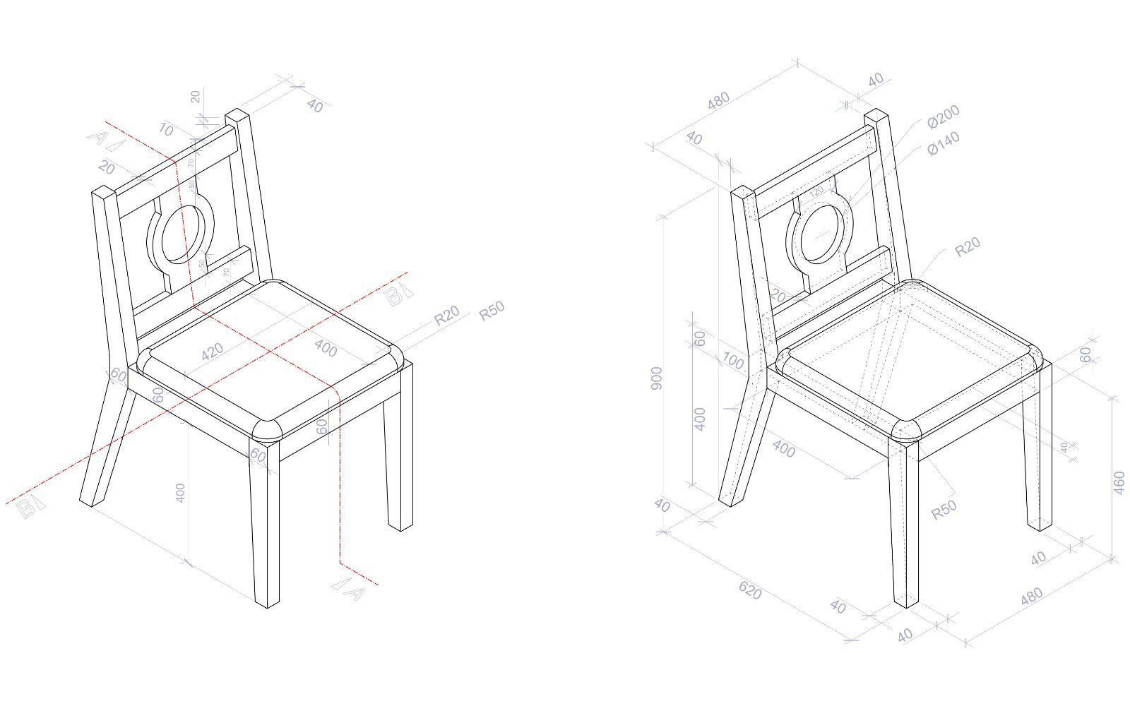 Solved make scaled section drawing from AA and section in | Chegg.com