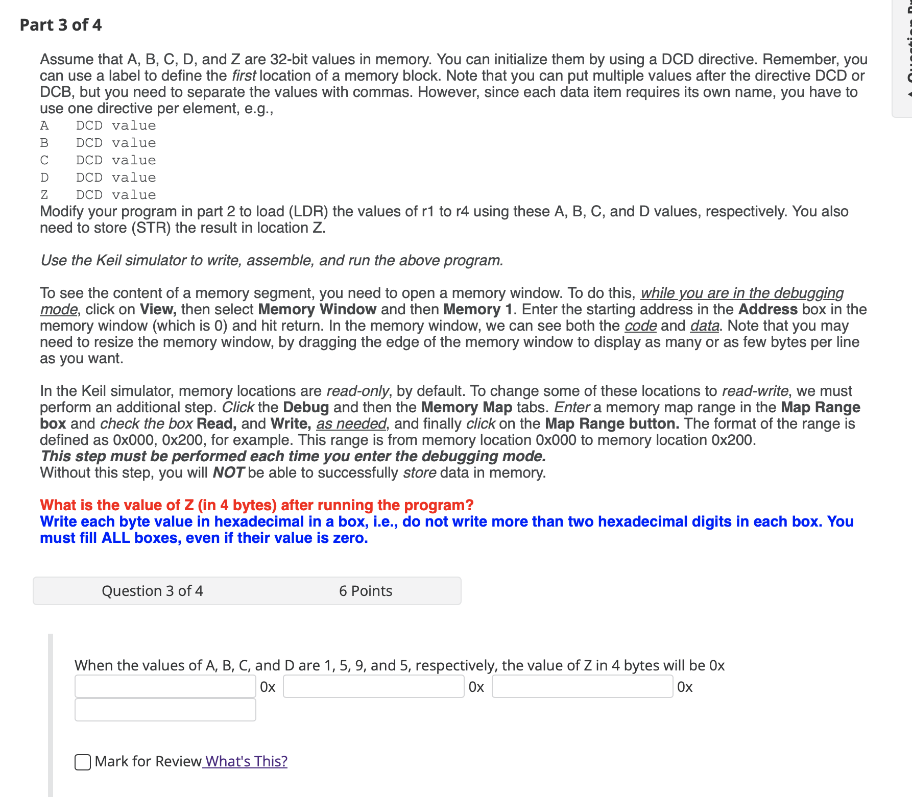Solved Assume that A,B,C,D, and Z are 32-bit values in | Chegg.com