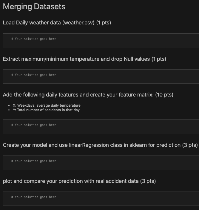 Accident Prediction The goal of this project is to | Chegg.com