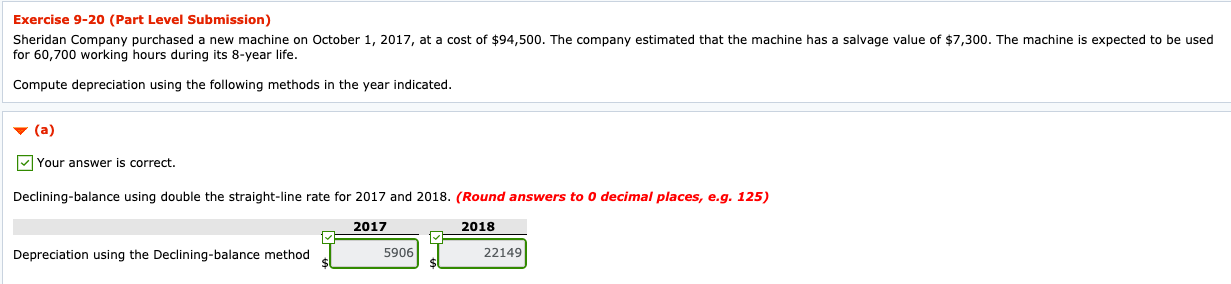 Solved Exercise 9-20 (Part Level Submission) Sheridan | Chegg.com