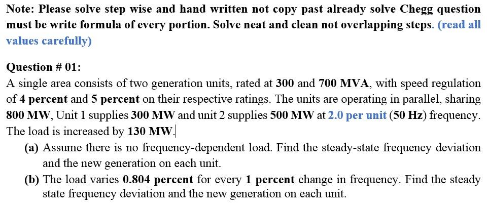 Solved Note: Please solve step wise and hand written not | Chegg.com