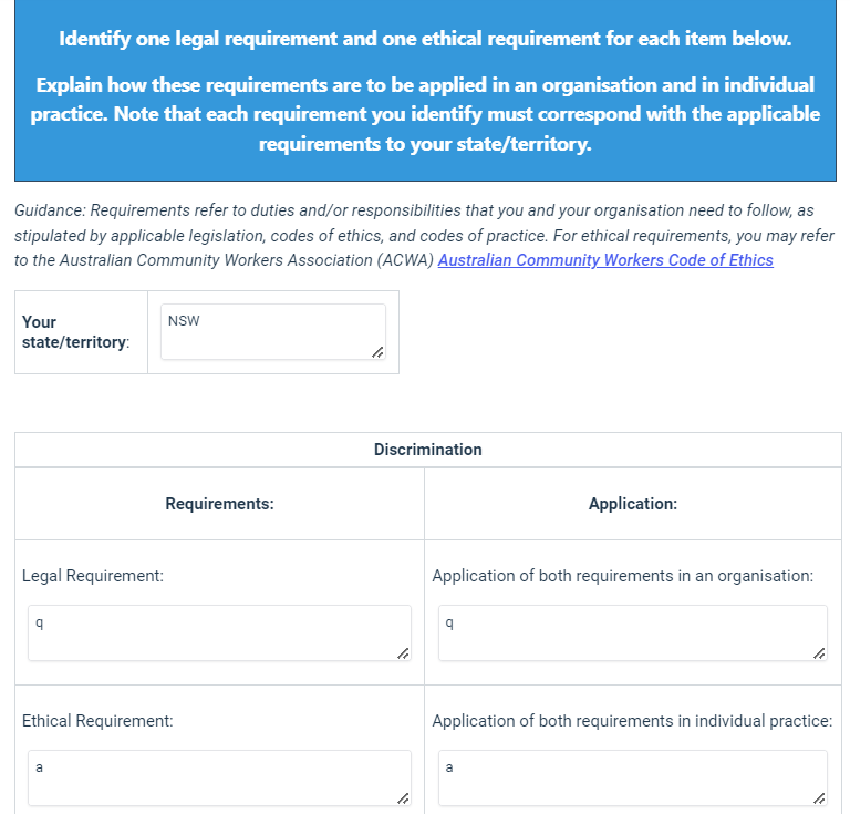 Solved Identify one legal requirement and one ethical | Chegg.com