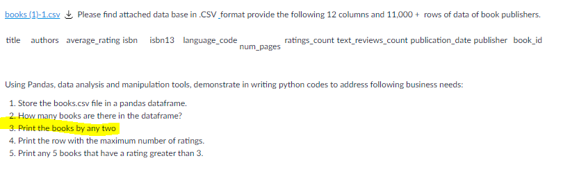 Solved Python - I am stuck on question 3 in my assignment: | Chegg.com