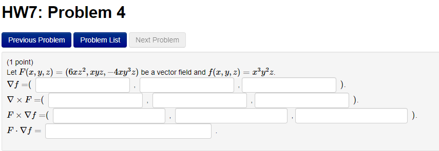 Solved HW7: Problem 4 Previous Problem Problem List Next | Chegg.com
