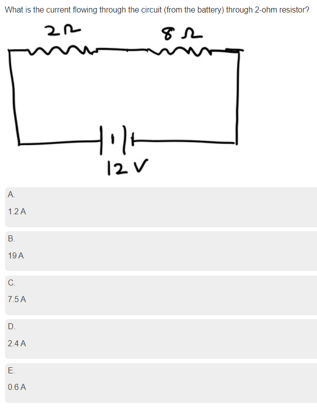 Solved What is the current flowing through the circuit (from | Chegg.com