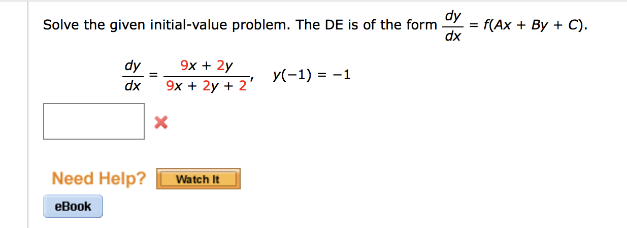 Solved dy Solve the given initial-value problem. The DE is | Chegg.com