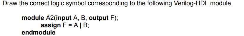 Solved A1 In A Verilog Hdl Source Description What Kind Of
