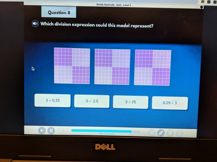 Solved Divide Decimals-Quiz- Level E Question 8 which | Chegg.com