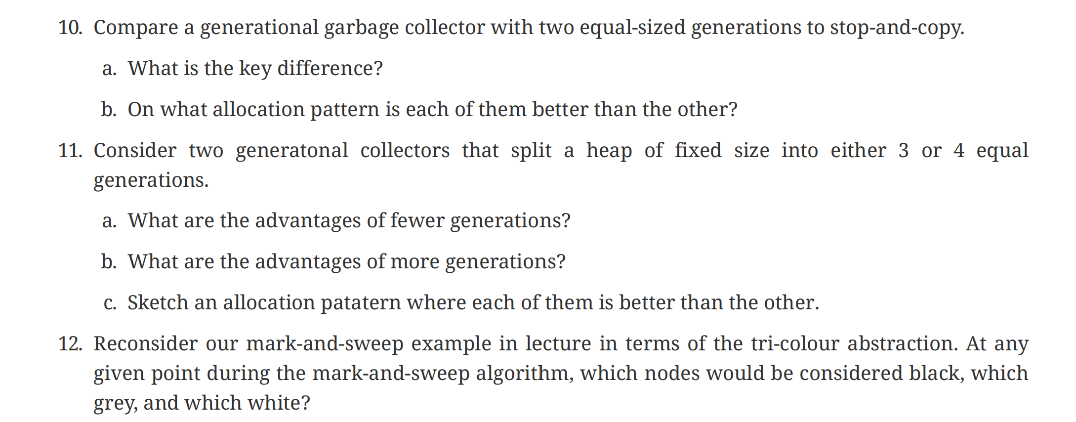 Solved Garbage Collection 10 Compare A Generational