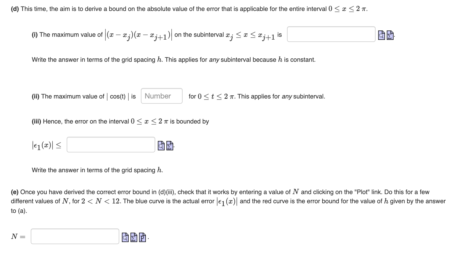 Solved Suppose the function f(x)=4cos(x) is approximated | Chegg.com
