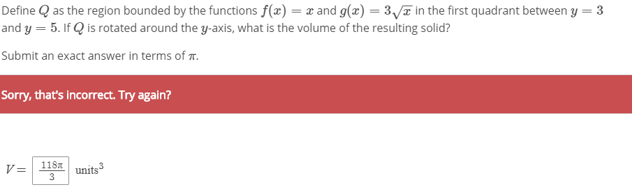 Solved Define Q as the region bounded by the functions f(x) | Chegg.com