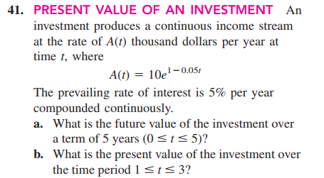 PRESENT VALUE OF AN INVESTMENT Aninvestment produces | Chegg.com