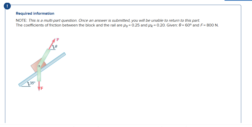 Solved Pleas draw Free body Diagram of the block when the | Chegg.com