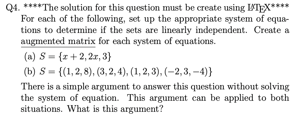 Solved Q4. ?******** ﻿The solution for this question must be | Chegg.com