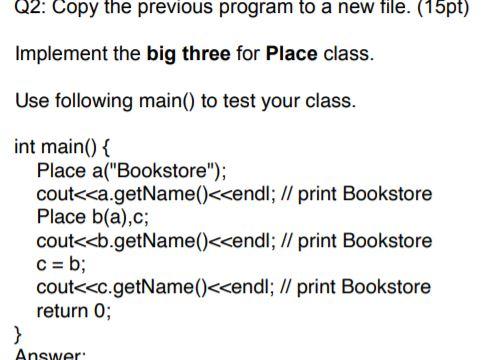 Solved A) Submit cpp file for each question with given main | Chegg.com