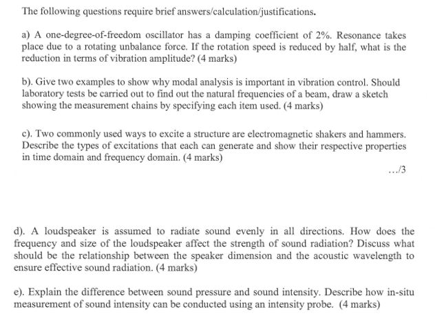 Solved The following questions require brief | Chegg.com