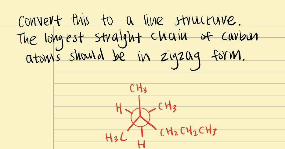 Solved Convert this to a line structure. The longest | Chegg.com
