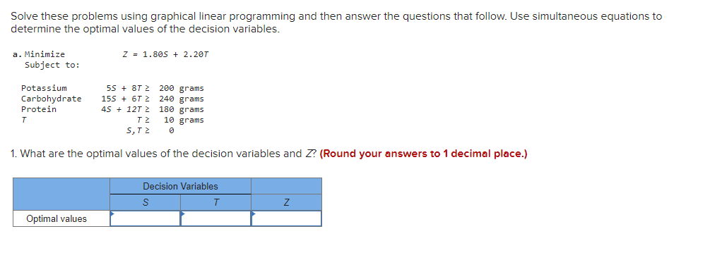 Solved Solve these problems using graphical linear | Chegg.com Solved Solve these problems using graphical linear | Chegg.com