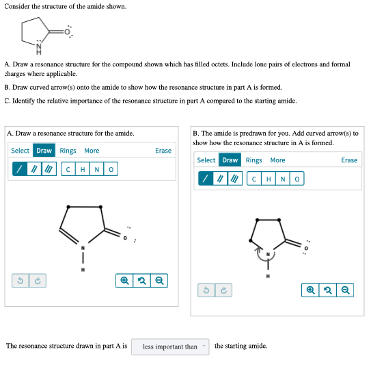Solved Consider the structure of the amide shown. A. Draw a | Chegg.com