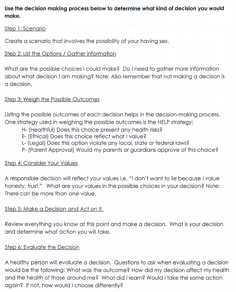 Solved Use the decision making process below to determine | Chegg.com