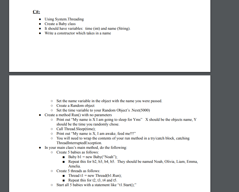 Solved CSE1322L - Lab 13 Objective: Using Runnable to employ | Chegg.com