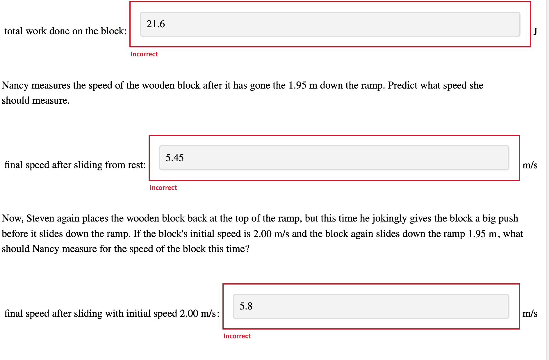 Solved Steven carefully places a m=1.45 kg wooden block on a | Chegg.com