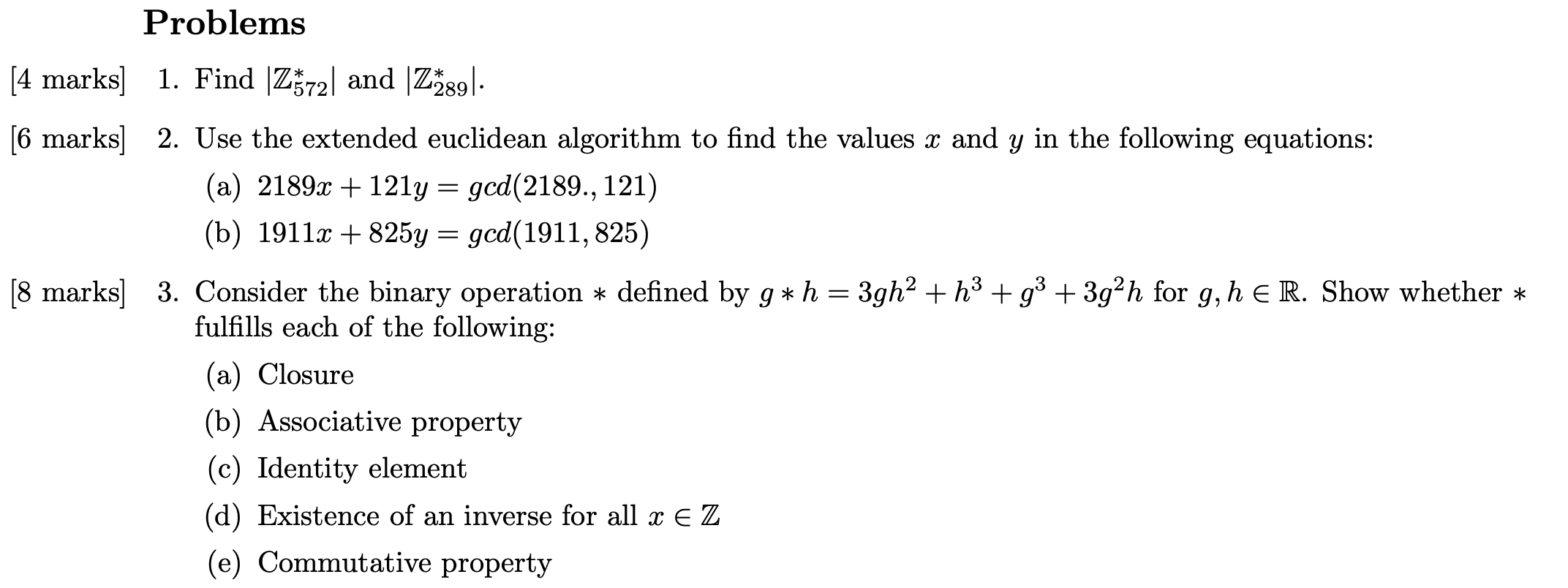 Solved Problems[4 ﻿marks] 1. ﻿Find |Z572*| ﻿and |Z289*|.[6 | Chegg.com