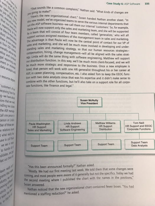 Solved Case Study 6: Reorganizing Human Resources at ASP | Chegg.com