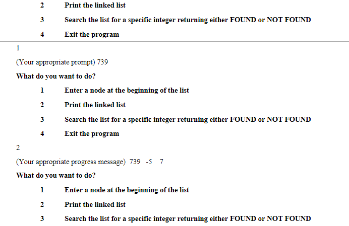 Solved This lab asks you to construct a linked list | Chegg.com