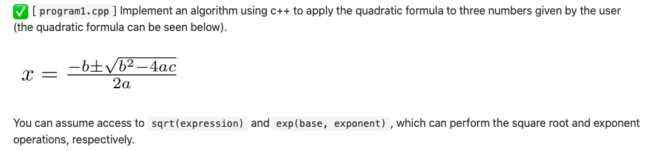 Solved Program1cpp Implement An Algorithm Using C To 4295
