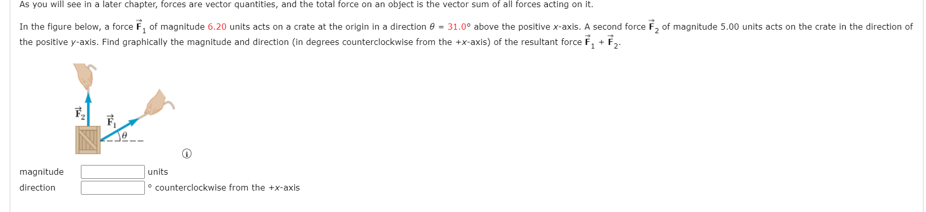 Solved As you will see in a later chapter, forces are vector | Chegg.com