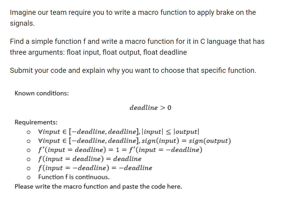 Solved Imagine our team require you to write a macro | Chegg.com