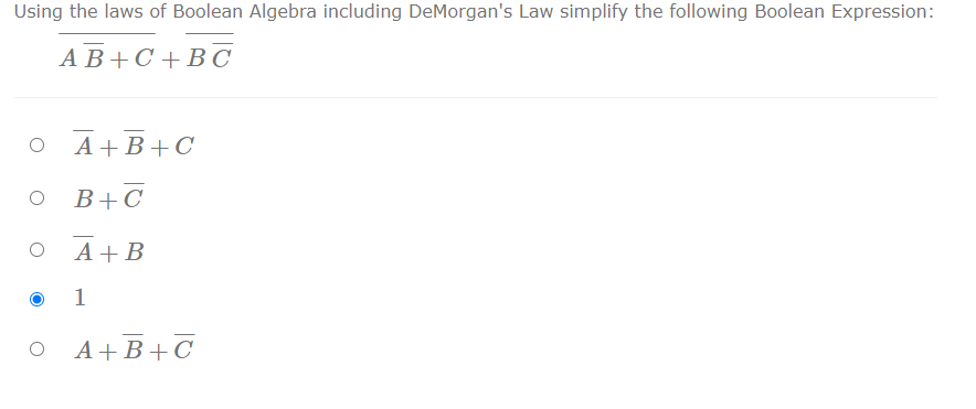 Solved Using the laws of Boolean Algebra including | Chegg.com