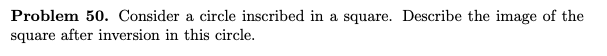 Problem 50. Consider a circle inscribed in a square. | Chegg.com