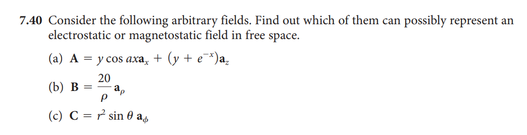Solved 7.40 Consider the following arbitrary fields. Find | Chegg.com
